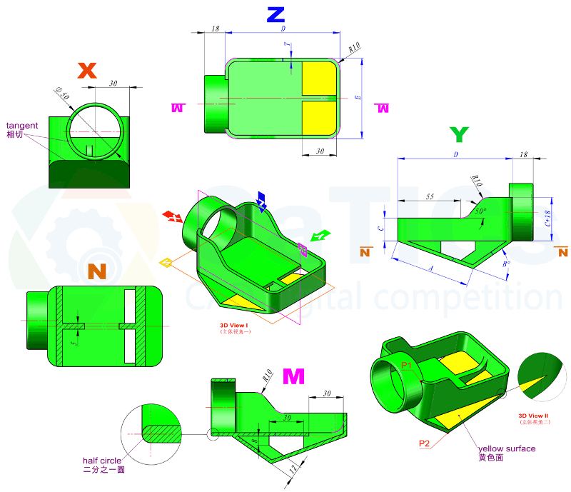 catics竞赛试题 | solidworks教程网